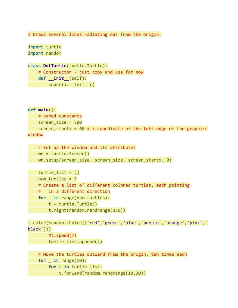 # Draws several lines radiating out from the origin. | Chegg.com