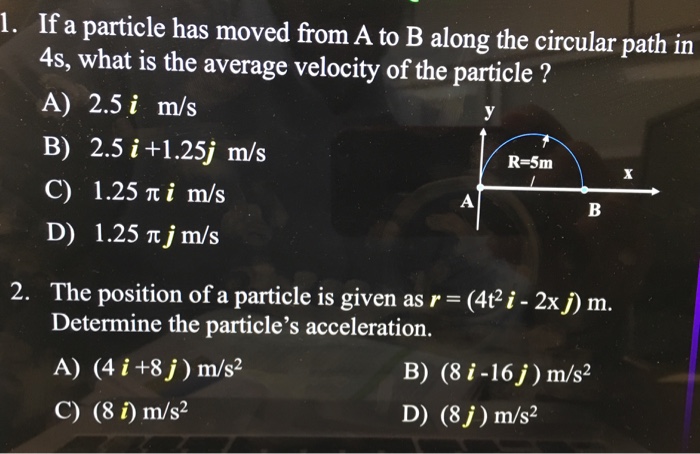 Solved If a particle has moved from A to B along the | Chegg.com