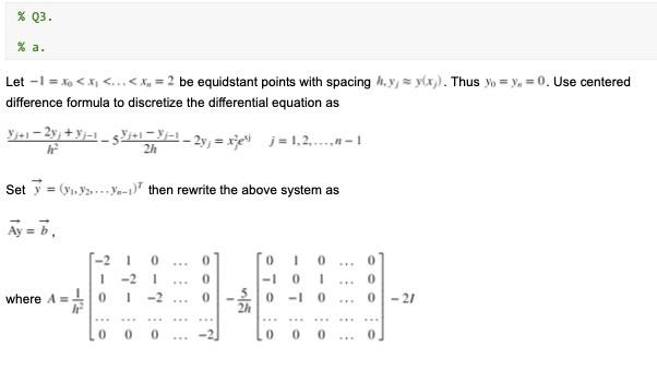 Solved Q3. (Boundary value problem) Use the finite | Chegg.com