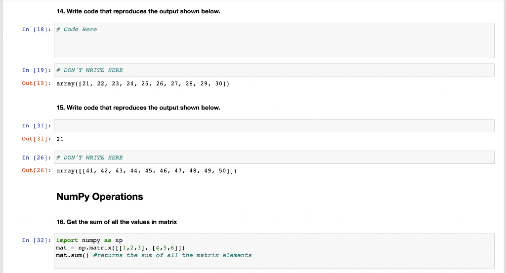Solved 14. Write code that reproduces the output shown | Chegg.com
