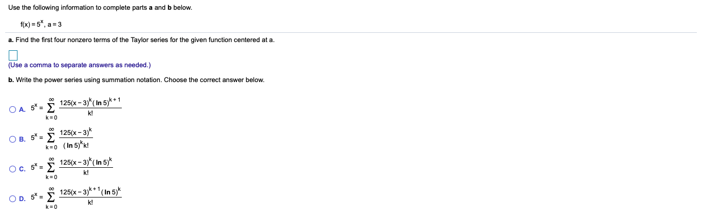 Solved Given several terms of a sequence {an) = 1, complete | Chegg.com