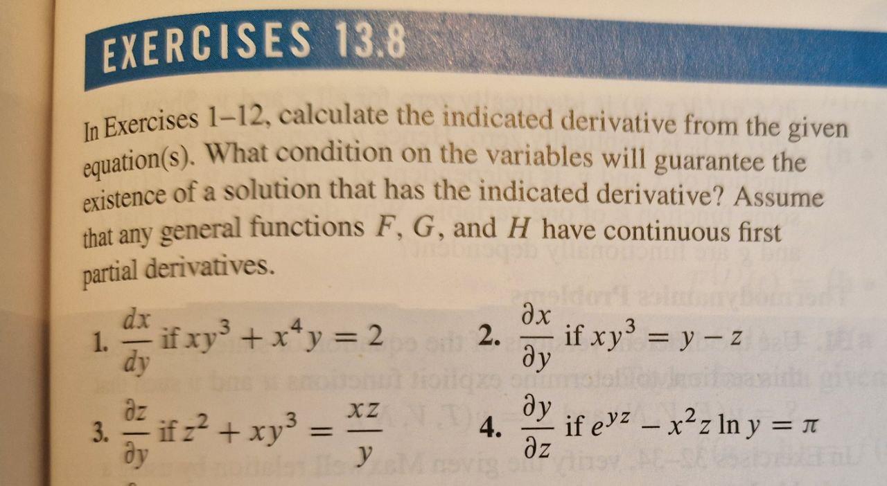 Solved In Exercises 1-12, calculate the indicated derivative | Chegg.com