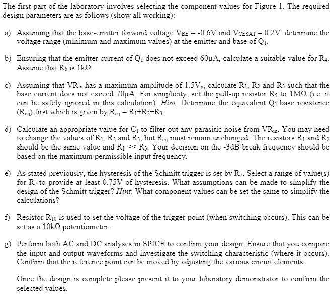 Solved Figure 1 depicts the circuit that will be utilised in | Chegg.com