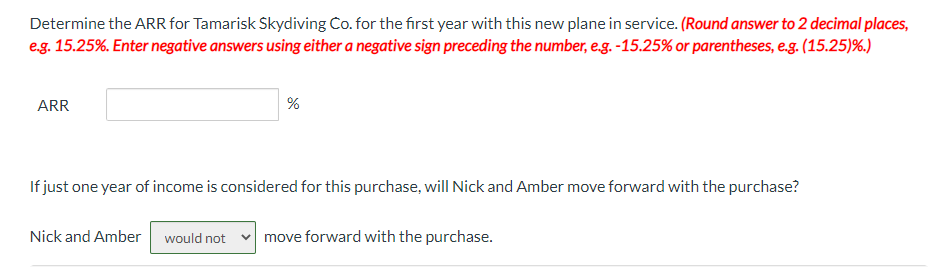 Solved Tamarisk Skydiving Co. is owned by Nick and Amber. | Chegg.com