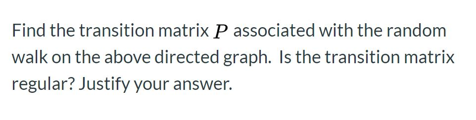 Consider the following directed graph Find the | Chegg.com