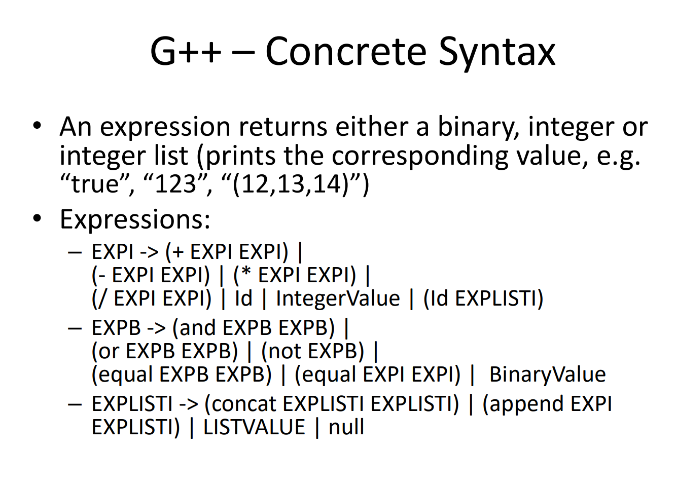 G++ Language Syntax Analyzer: It is asked to | Chegg.com