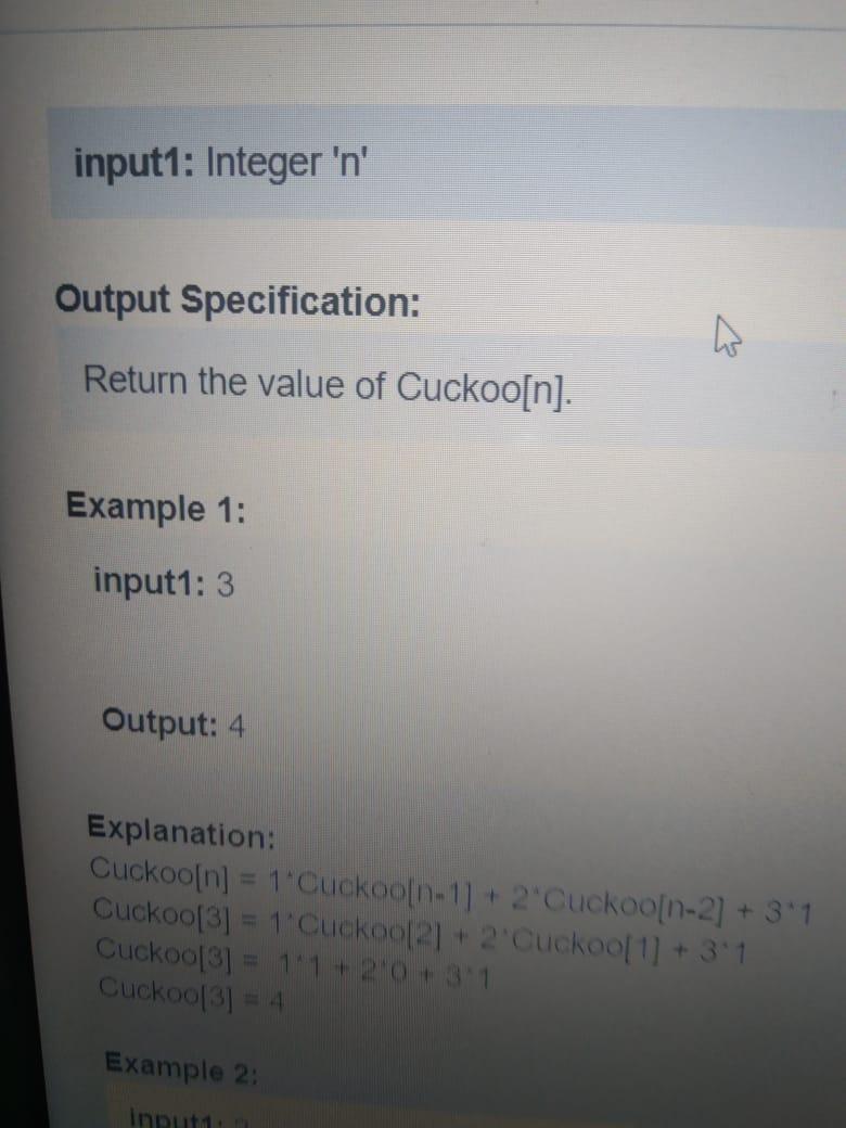 Solved How to attempt? Question : The Cuckoo Sequence A | Chegg.com