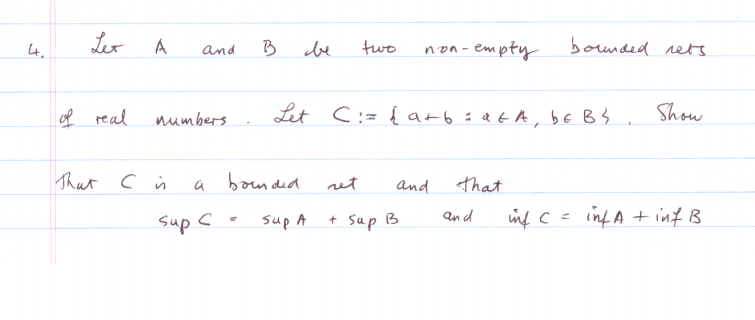 Solved Lex A and B two non-empty bounded nets of real | Chegg.com