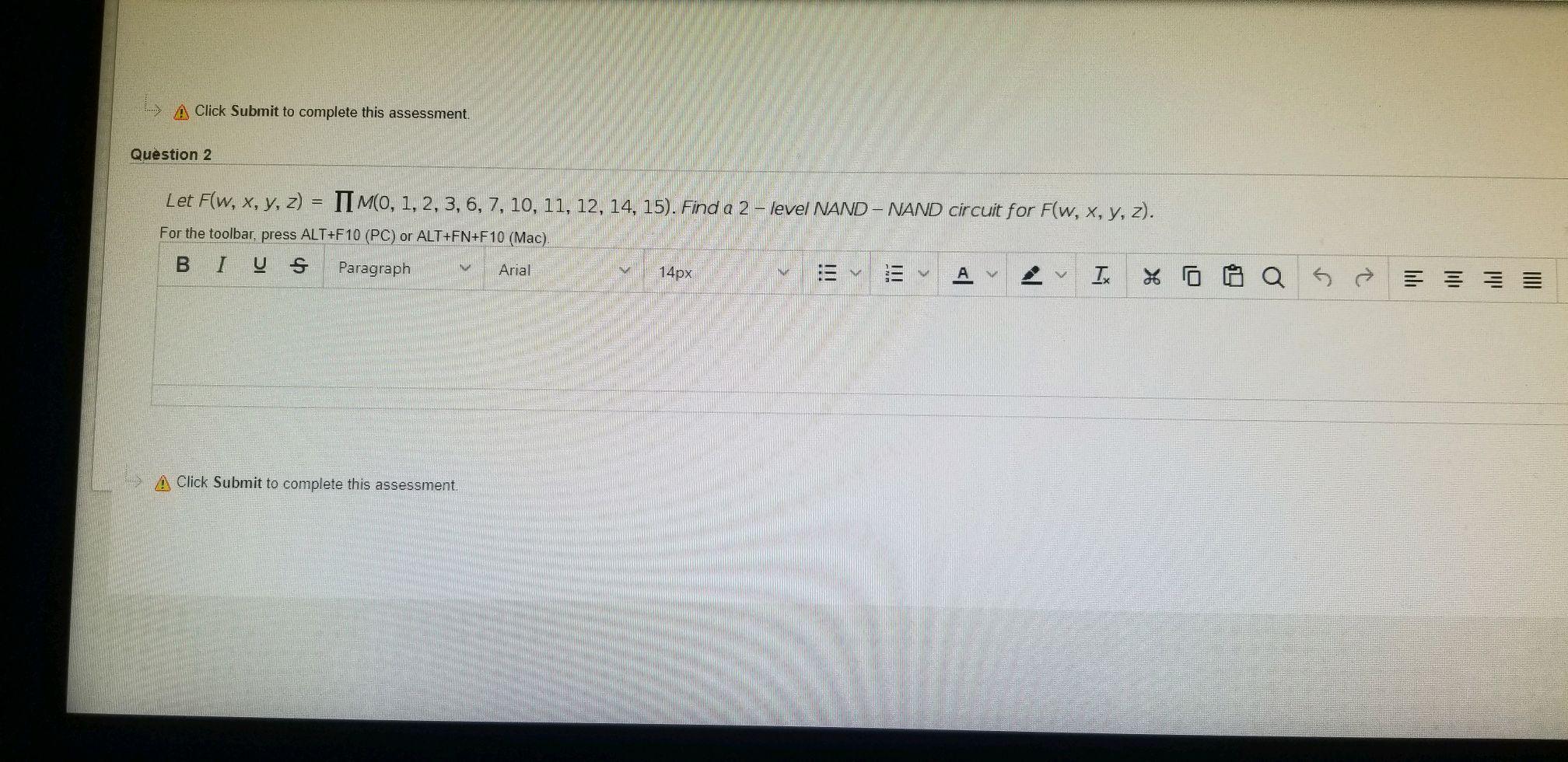 Solved Click Submit to complete this assessment. Question 2 | Chegg.com