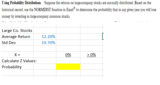 Solved Using Probability Distributions Suppose the returns | Chegg.com