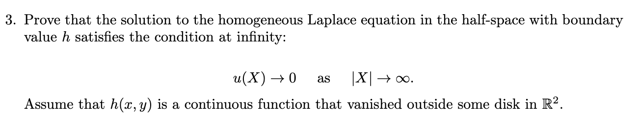 Solved Prove that the solution to the homogeneous Laplace | Chegg.com