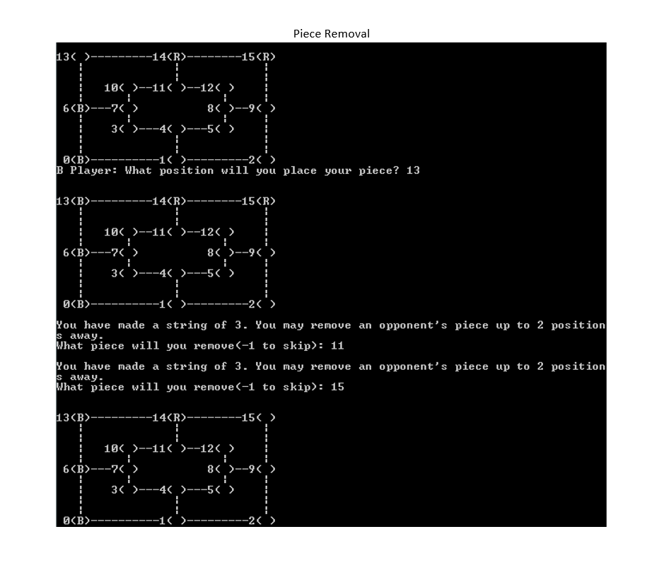 C++ Six Men's Morris Two Person Game! Please help! | Chegg.com