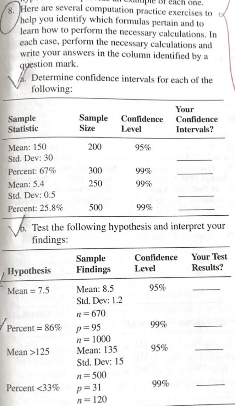 Solved one. 8. Here are several computation practice | Chegg.com