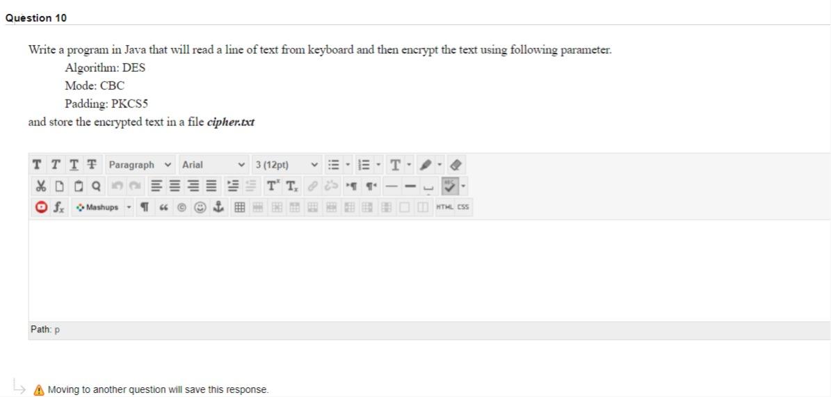 Solved Question 10 Write a program in Java that will read a | Chegg.com