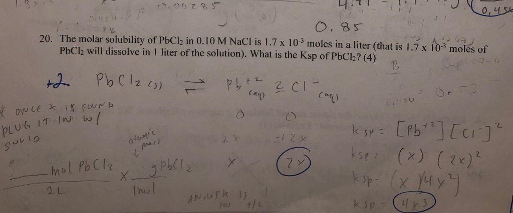 Solved The Solubility Of Lead (II) Chloride (PbCl2) Is, 42% OFF