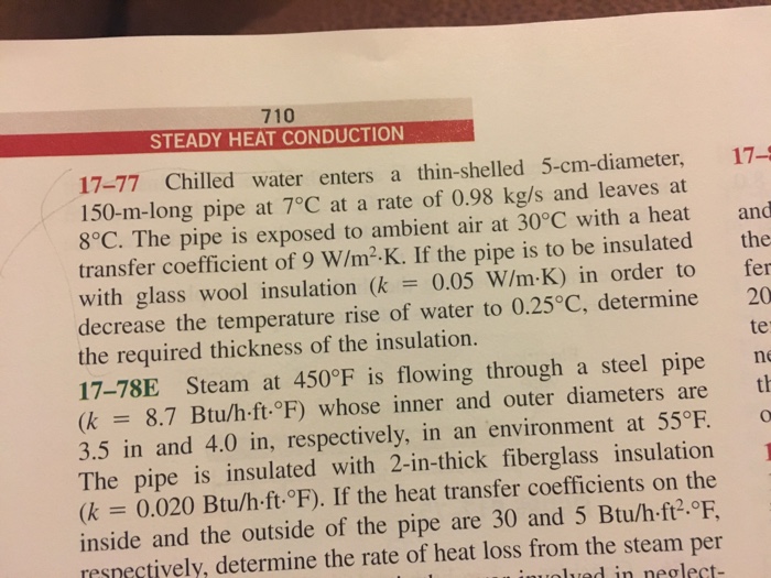 Solved Chilled water enters a thin-shelled 5-cm-diameter, | Chegg.com
