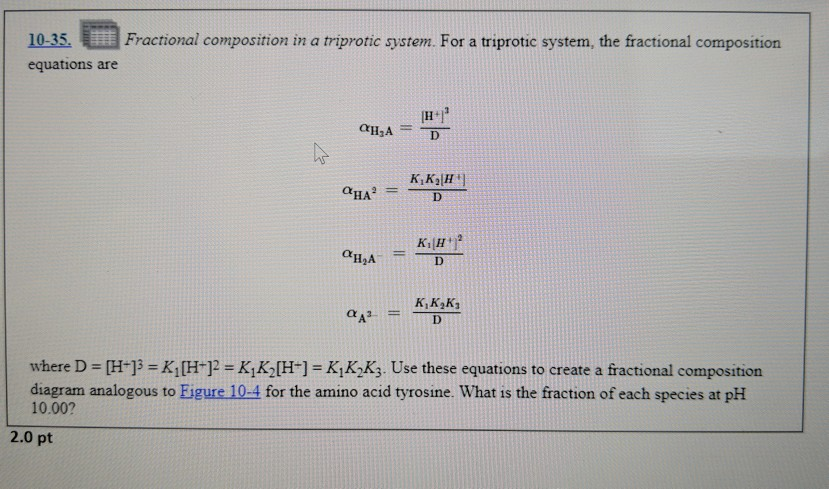 Fractional composition in a triprotic system. For a | Chegg.com