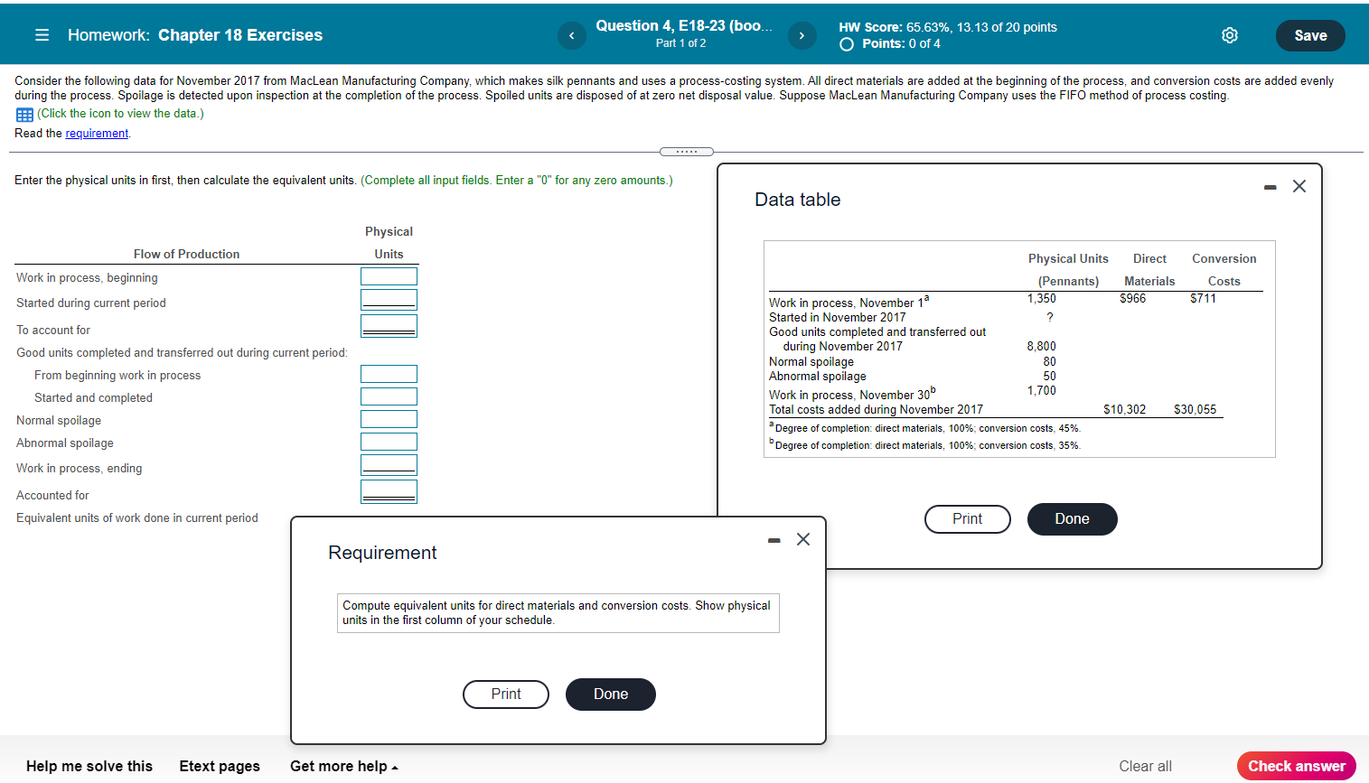 Solved = Homework: Chapter 18 Exercises Question 4, E18-23 | Chegg.com