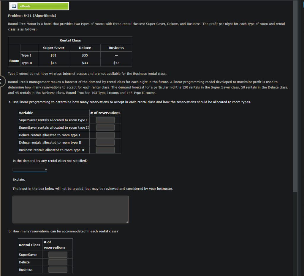 Solved Problem 8-21 (Algorithmic) class is as follows: Type | Chegg.com
