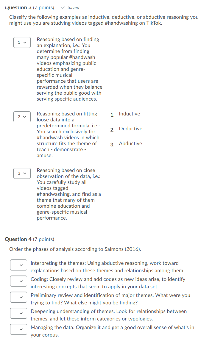 Solved 3. Classify the following examples as inductive, | Chegg.com