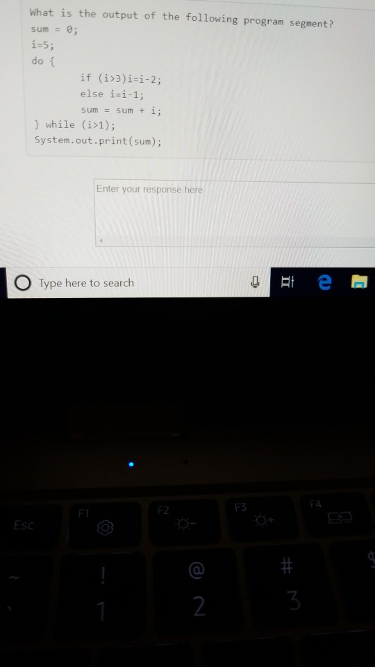 Solved What is the output of the following program segment? | Chegg.com