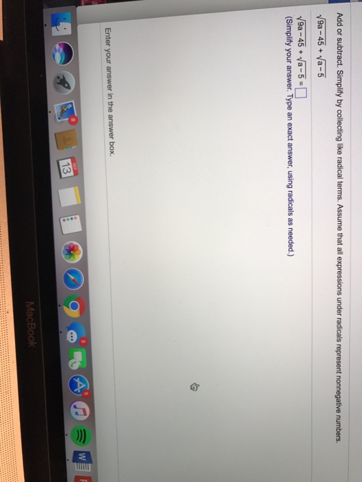 Solved Add or subtract. Simplify by collecting like radical | Chegg.com