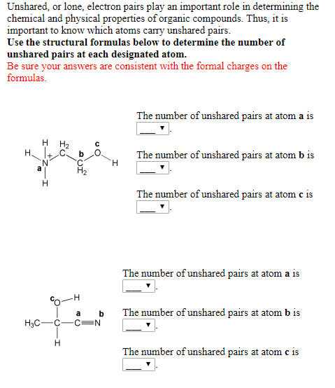 Solved Unshared, or lone, electron pairs play an important | Chegg.com