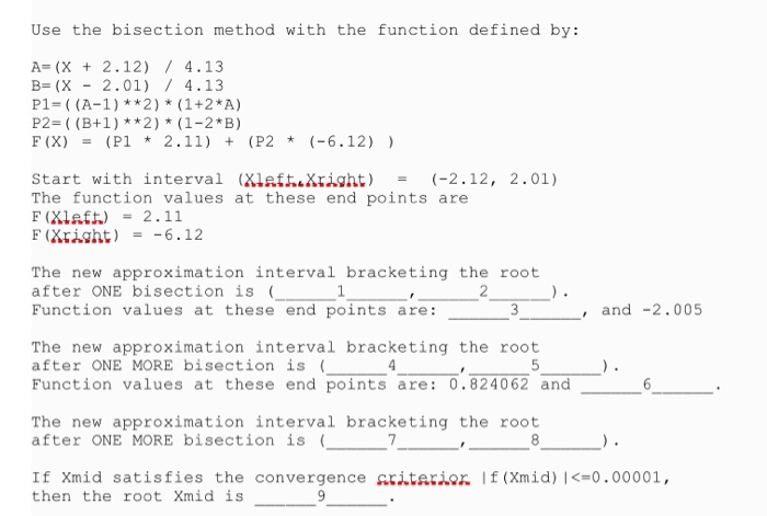 Using the below “bisect” file in Matlab; solve the | Chegg.com