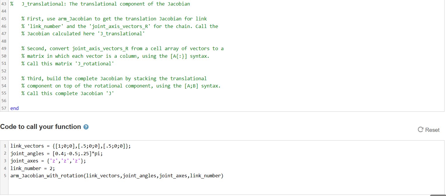 Use the vector and rotation functions you created | Chegg.com