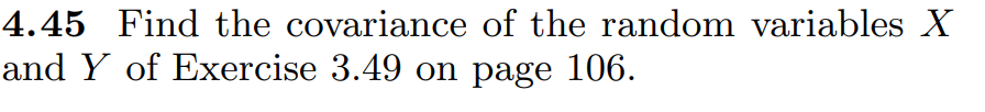 Solved 4.45 Find the covariance of the random variables \\( | Chegg.com