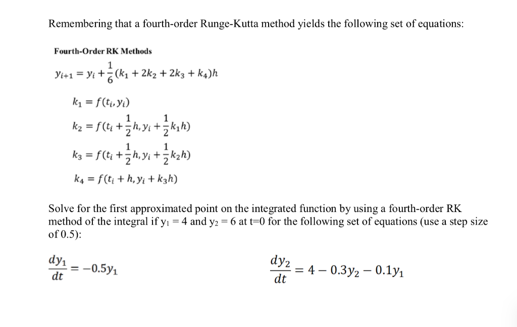 Solved Remembering that a fourth-order Runge-Kutta method | Chegg.com