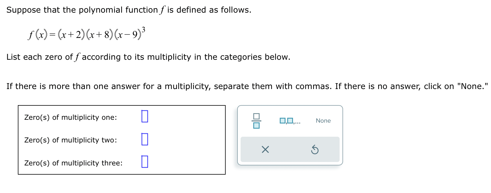 Solved Suppose that the polynomial function f ﻿is defined as | Chegg.com