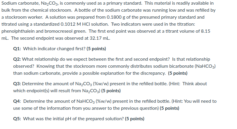 Solved Sodium carbonate, Na2CO3, is commonly used as a | Chegg.com