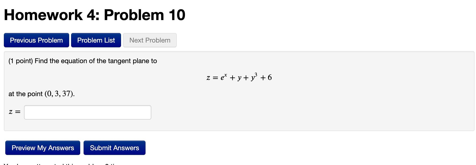 Solved Homework 4: Problem 10 Previous Problem Problem List | Chegg.com Solved Homework 4: Problem 10 Previous Problem Problem List | Chegg.com