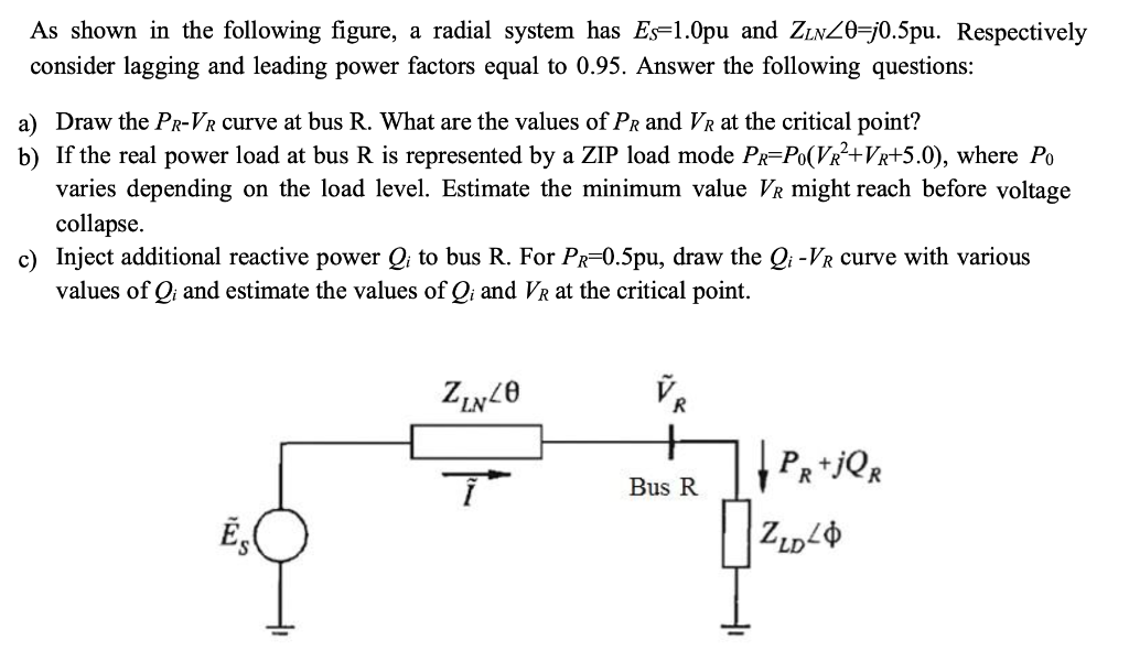 Solved As shown in the following figure, a radial system has | Chegg.com