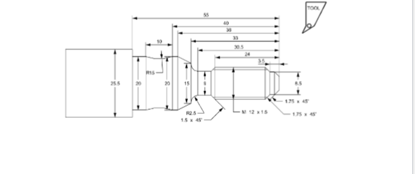 Generate a code for the CNC lathe operation. The raw | Chegg.com