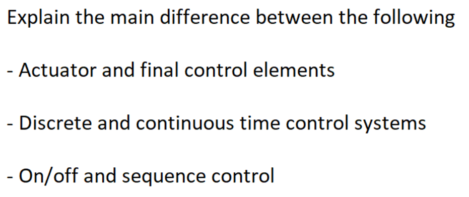 Solved Explain the main difference between the following - | Chegg.com