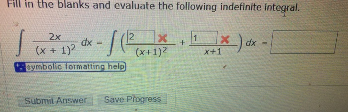 Solved Fill in the blanks and evaluate the following | Chegg.com