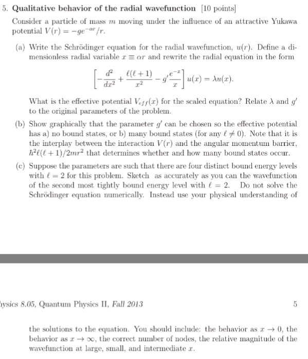 Solved Consider a particle of mass m moving under the | Chegg.com