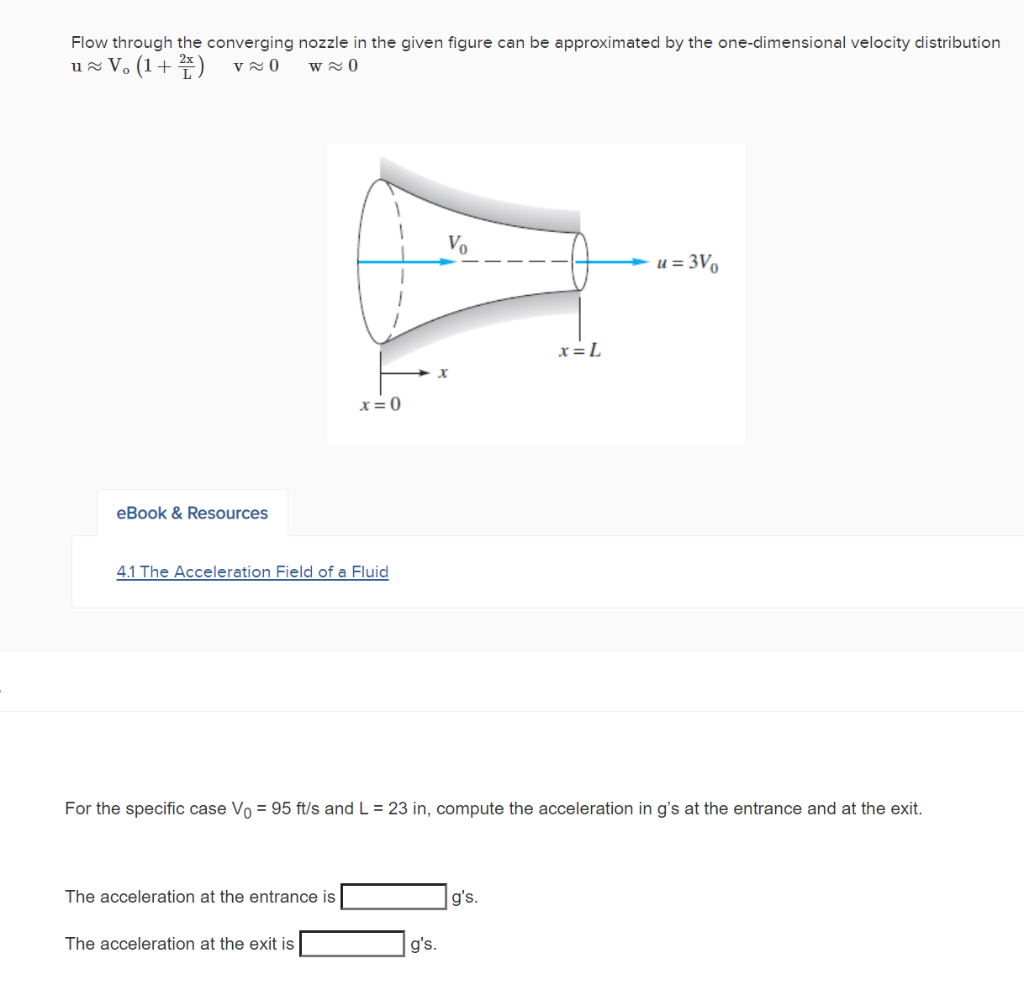 Solved Flow through the converging nozzle in the given | Chegg.com