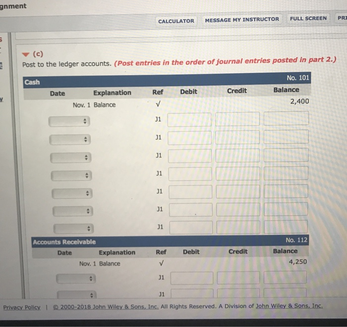 Solved Problem 3-05A a-g (Part Level Submission) On November | Chegg.com