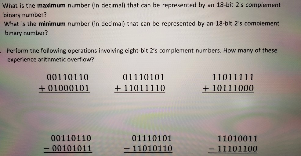 Solved What is the maximum number in decimal) that can be | Chegg.com