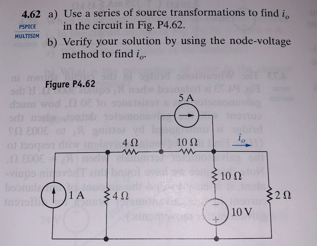 Solved 4.62 a) Use a series of source transformations to | Chegg.com