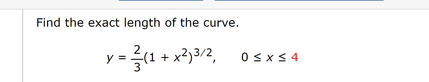 Solved Find the exact length of the curve. | Chegg.com