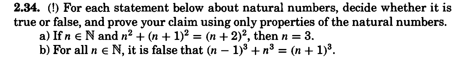 Solved 2.34. (!) For each statement below about natural | Chegg.com