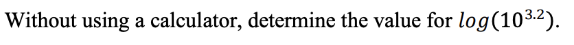 Solved Without using a calculator, determine the value for | Chegg.com