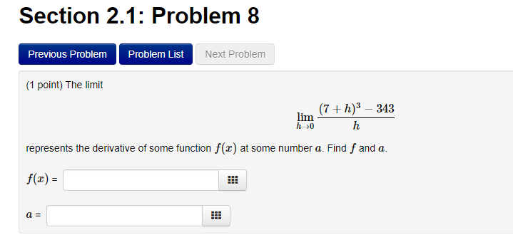 Solved Section 2.1: Problem 8 Previous Problem Problem List | Chegg.com