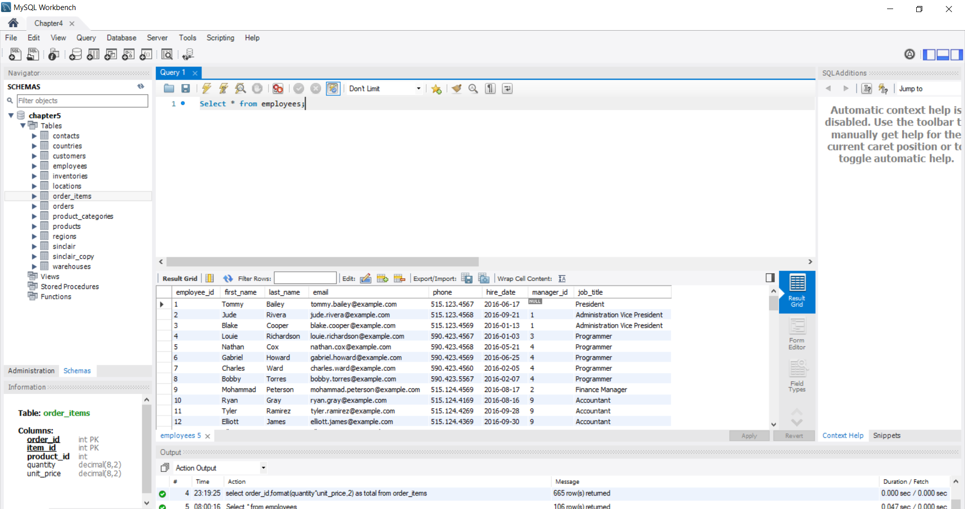 Solved 2. Using the employees table concatenate the first to | Chegg.com