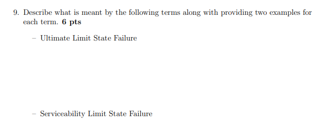 Solved 9. Describe what is meant by the following terms | Chegg.com