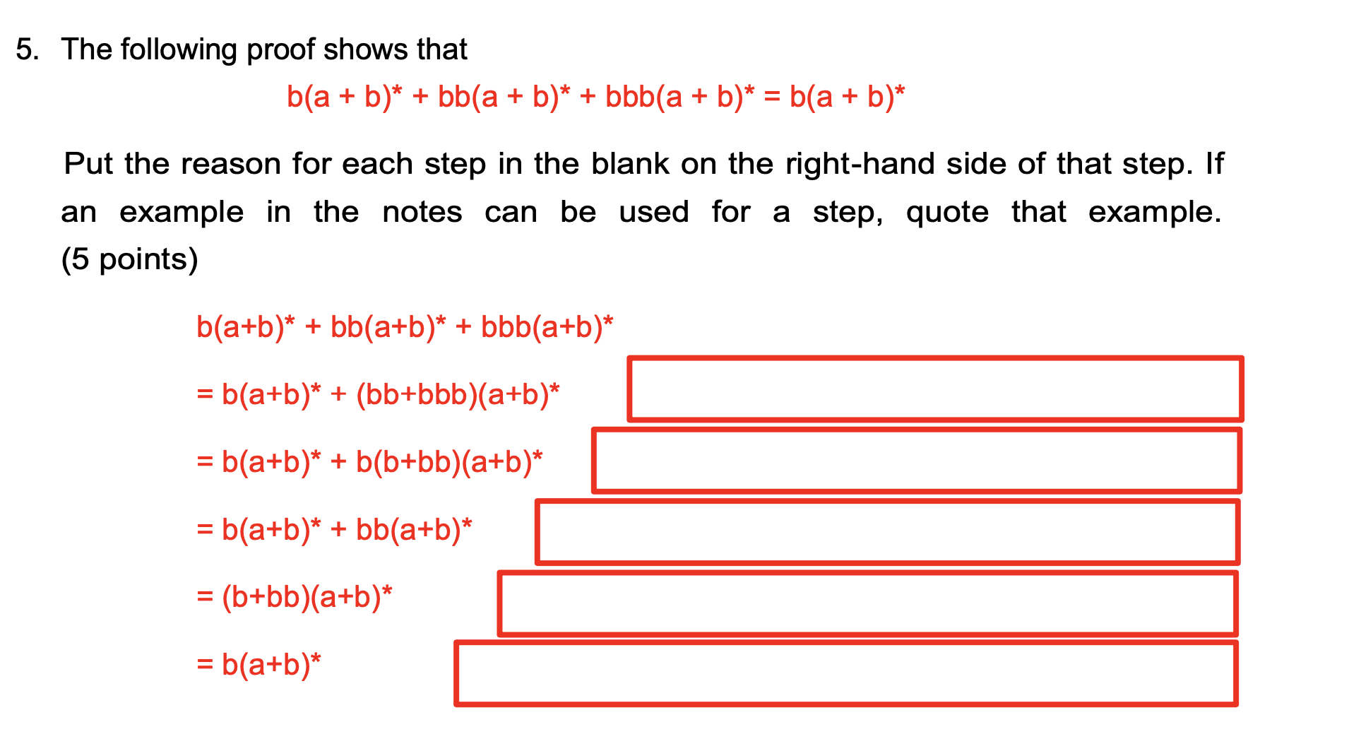 Solved The following proof shows | Chegg.com